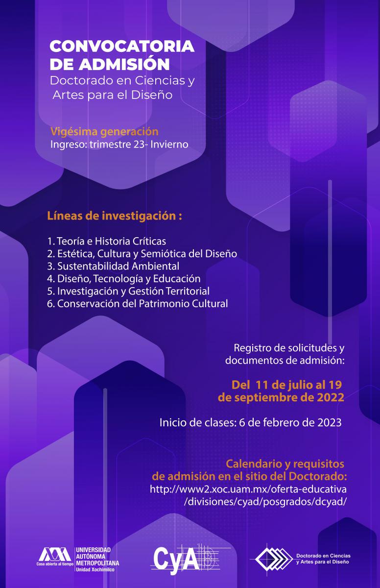 Calendario Del Proceso De Admisión Al Doctorado En Ciencias Y Artes